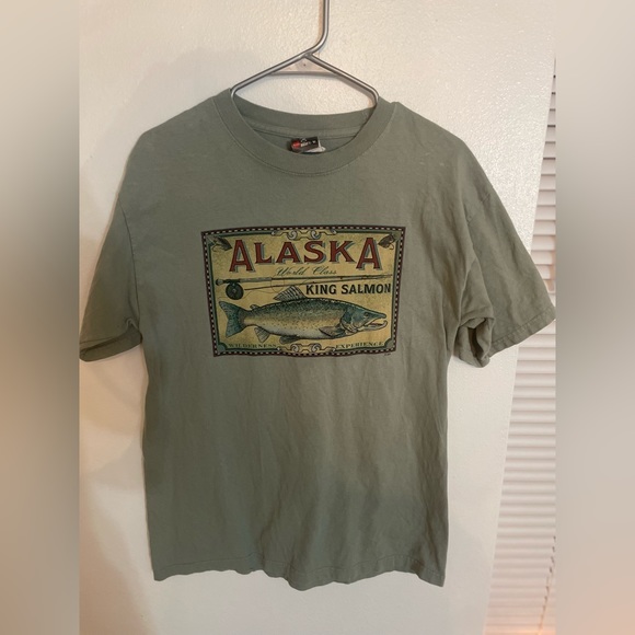 Hanes | Shirts | Vintage Alaska Salmon Fish Tshirt | Poshmark